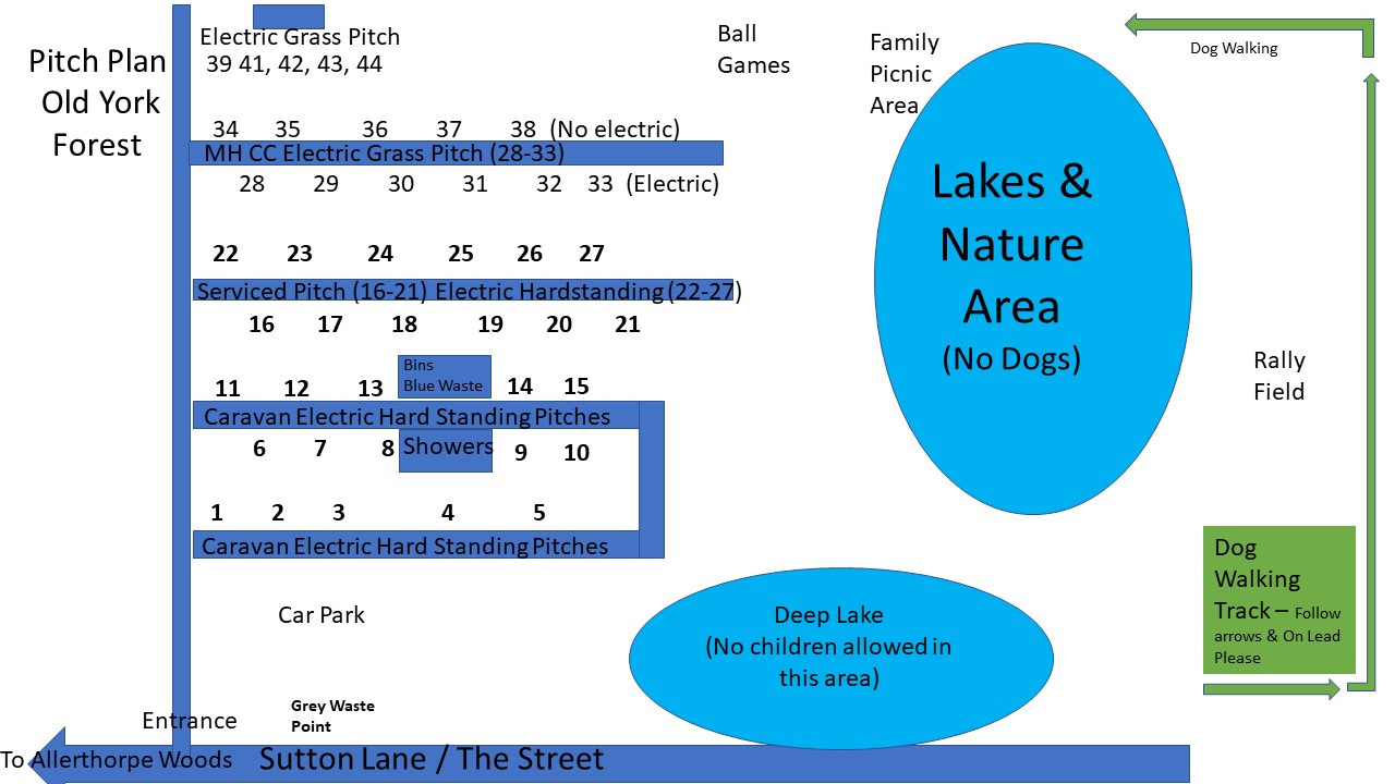Pitch Plan - Old York Forest Caravan Park
